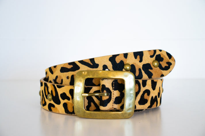 Leopard Hair on Hide Leather Belt – Ginger Blue Belts